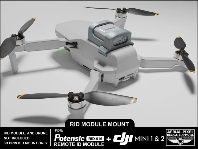 DJI MINI 1 and 2 Potensic RID-916 Remote ID Module Mount (Module Not ...