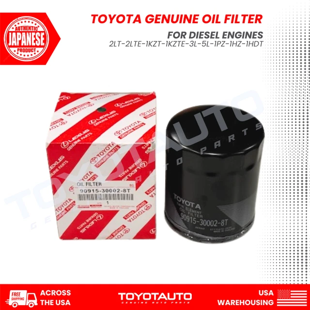 GENUINE TOYOTA DIESEL Engine Oil Filter 90915-30002-8T OEM for 1HZ 1HD ...