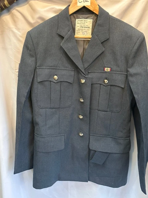 GENUINE BRITISH ROYAL Air Force RAF 4 Pocket Dress Jacket - Size 176 ...