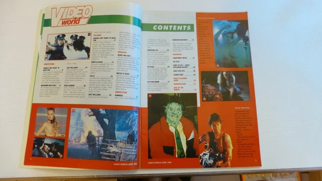 VIDEO WORLD MAGAZINE. June 1989. Ex Condition. Aliens. Suzanne Mizzi ...