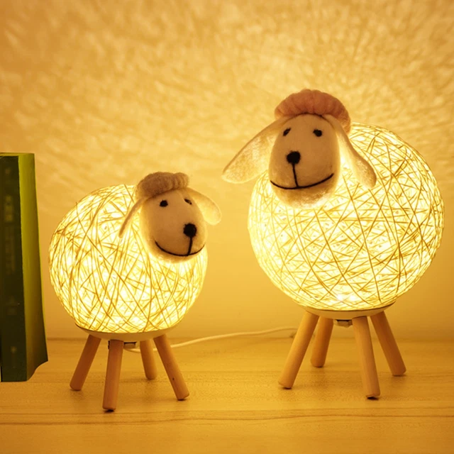 (MEDIUM PUSH BUTTON Switch Pink Sheep Head)Sheep Cozy Sleep Night Light ...