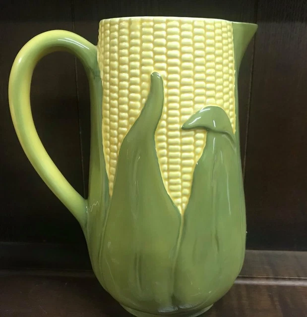 VINTAGE SHAWNEE LARGE King Corn Milk Pitcher-40 Oz. 8 1/2" -- #71 $29. ...