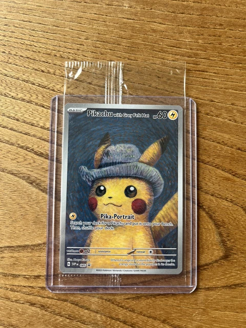 POKÉMON TCG: PIKACHU Grey Felt Hat 085 X Van Gogh Museum - READY TO ...