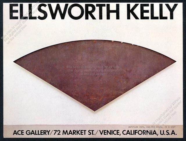 1977 ELLSWORTH KELLY peinture acier violet photo Ace Gallery vintage ...