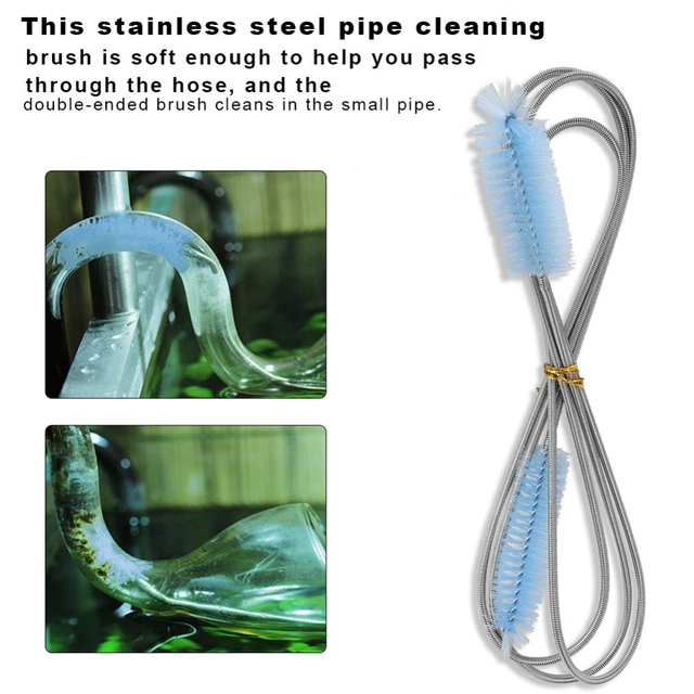 STAINLESS STEEL WATER Pipe Brush Aquarium Cleaning Brush Aquarium ...
