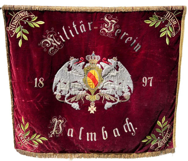 WORLD WAR 1 WW1 WWI Prussian Imperial German Veterans Regimental Banner ...