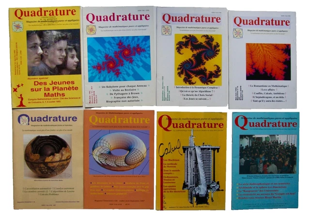 LOT DE HUIT magazines revue mathématique quadrature : EUR 39,00 ...