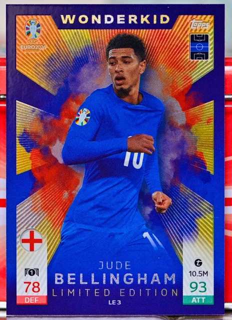 TOPPS EURO 2024 Jude Bellingham Wonderkid Limited Edition Card #Le3 £3. ...