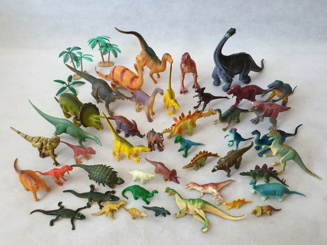 HUGE BUNDLE OF Rubber Dinosaur Toys 43 Toys Tyrannosaurus Rex ...