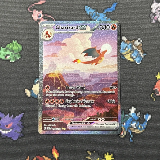 CHARIZARD EX SPECIAL Alt Art 199/165 Secret SIR Card - Pokemon 151 Set ...