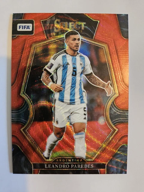 2022-23 PANINI SELECT Soccer LEANDRO PAREDES Red Wave Prizm Mezzanine Argentina EUR 2,02 ...