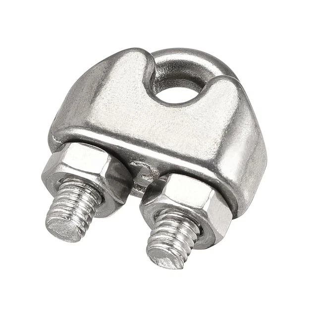 WIRE ROPE CLIP Clamp M3 316 Stainless Steel for 3mm Diameter Cable ...