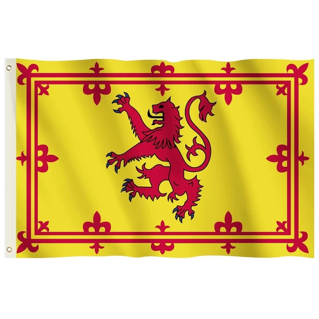 LARGE SCOTLAND RAMPANT Lion Flag 5X3FT Football Euro 2024 Scottish Fan ...