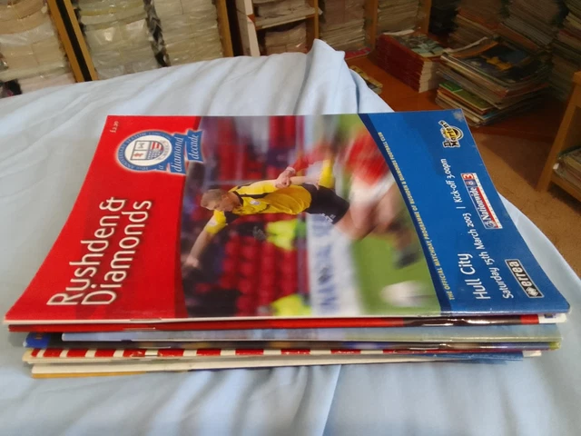 HULL CITY AWAY Football Programmes x 32 (Bulk Lot 2) All Listed Inc Pre ...