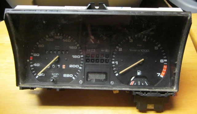 VW MK II Jetta GLI Golf GTI 16V Metric 220 KMH Speedometer Cluster 1989 ...