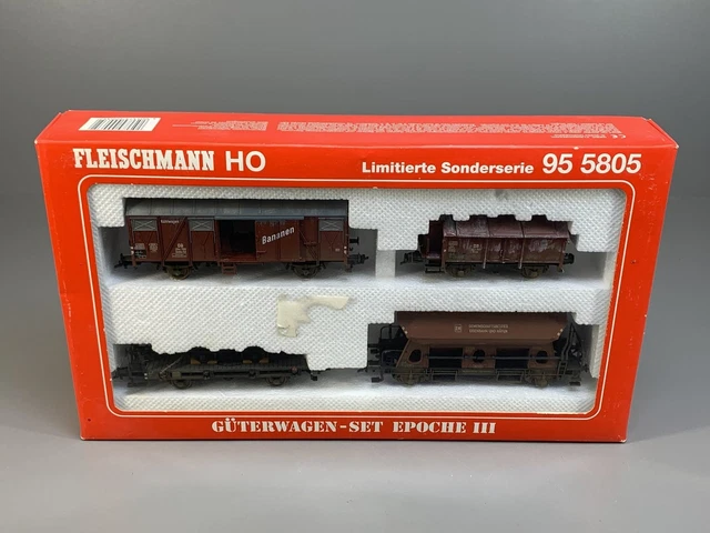 H0 FLEISCHMANN GÜTERWAGEN-SET& Limitierte SoSe 95 5805 DC OVP / 5 G 454 EUR 19,49 - PicClick DE