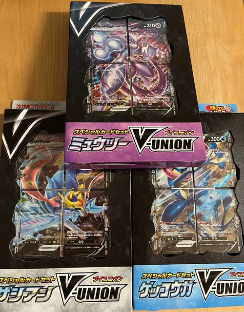 POKEMON CARD MEWTWO Zacian Greninja V-Union Sword & Shield Card 3Set ...
