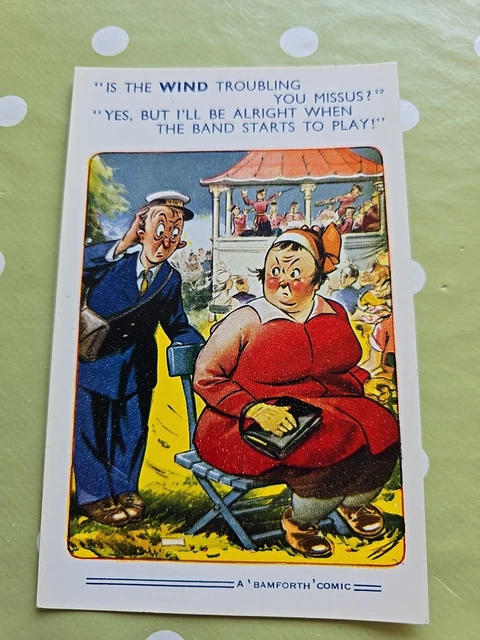 VINTAGE SAUCY SEASIDE Comic Postcard Bamforth Brown Triangle No 1610 £4 ...