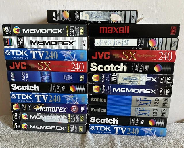 LOT OF X 21 Used Blank VHS Video Tapes, Scotch, TDK, Memorex Recordable Blank £27.44 - PicClick UK