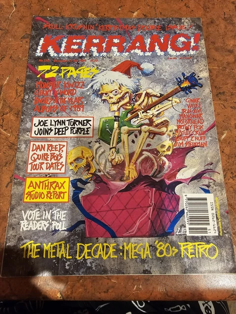 KERRANG MAGAZINE. NO. 270 December 1989 motley crue manowar Gwar Quire ...