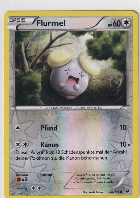 POKEMON CARTE XY Schicksalsschmiede Numéro 80/124 Flurmel Reverse Holo ...