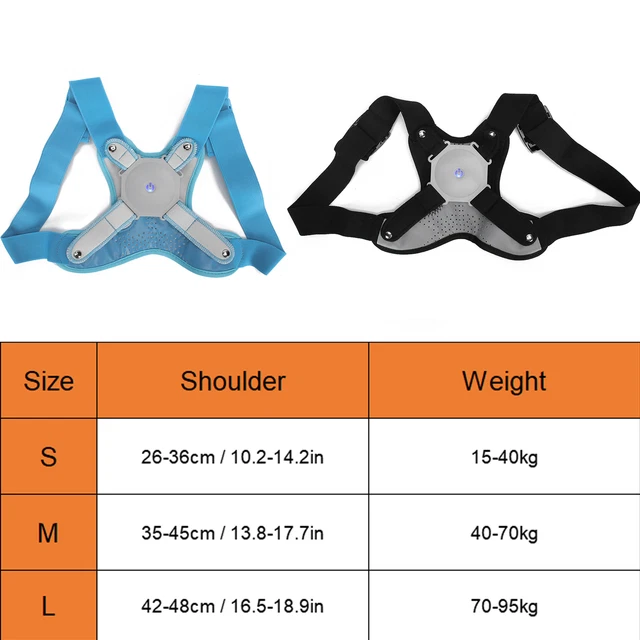 POSTURE CORRECTOR TRAINER With Sensor Vibration Reminder Back Brace ...