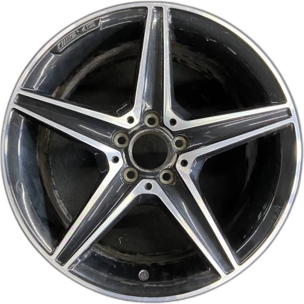 REAR AMG MERCEDES-BENZ Machined Black C-class OEM Wheel 18” Rim ...