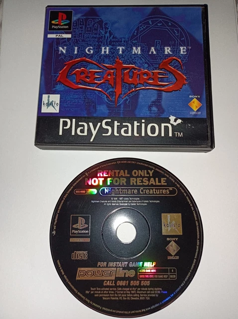 NIGHTMARE CREATURES PS1 rental game verision RARE SONY RETRO vintage £ ...