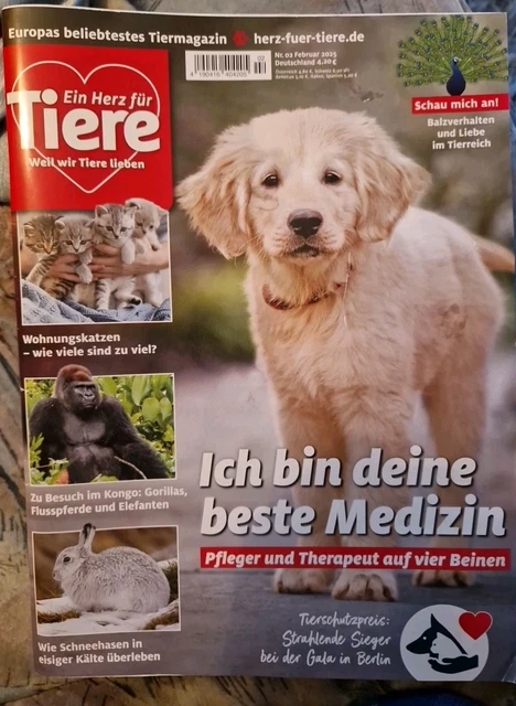 EIN HERZ FÜR Tiere Februar 2025 EUR 1,99 - PicClick DE