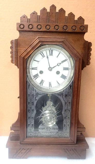 AMERICAN ANSONIA WALNUT Parlor Clock In Very Nice Condition-Circa 1900 ...