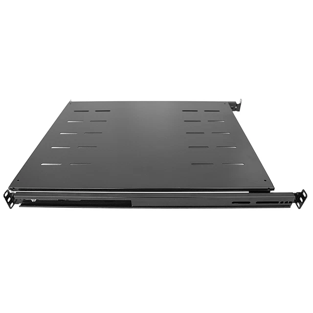 SLIDING FIXED RACK Server Shelf 1U 19" 4 Post Rack Mount-Adjustable 24 ...