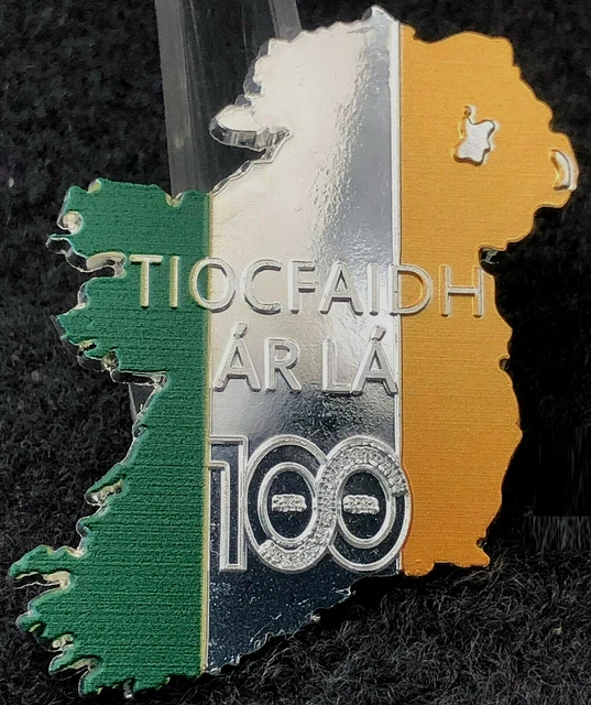 GOLD SILVER IRELAND Map Coin Irish Independence 1921 Proclamation Flag ...