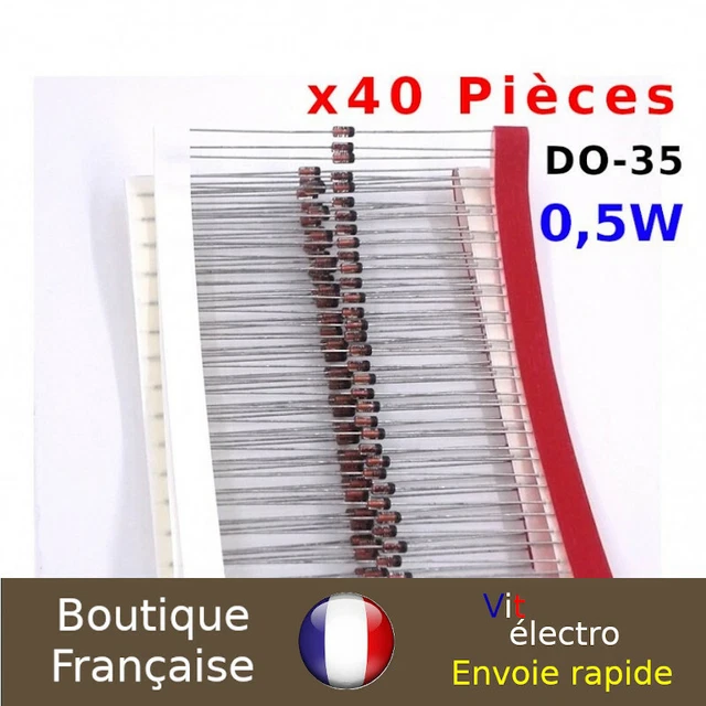 X40 PCS DIODE Zener do-35, Série BZX55C 5V6, BZX55C5V6 0,5W 500mW 7252C ...