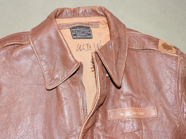US ARMY AAF WW2 8TH AIR FORCE B-17 BOMBER PILOT NAMED A-2 LEATHER ...
