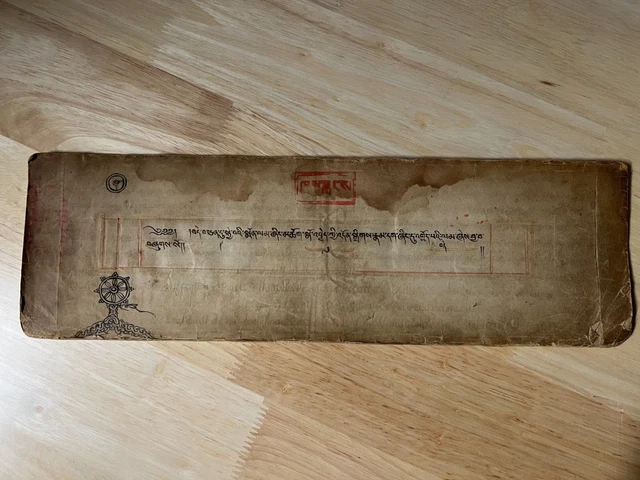 ANTIQUE MONGOLIAN TIBETAN Buddhist Handwritten Complete Manuscript ...