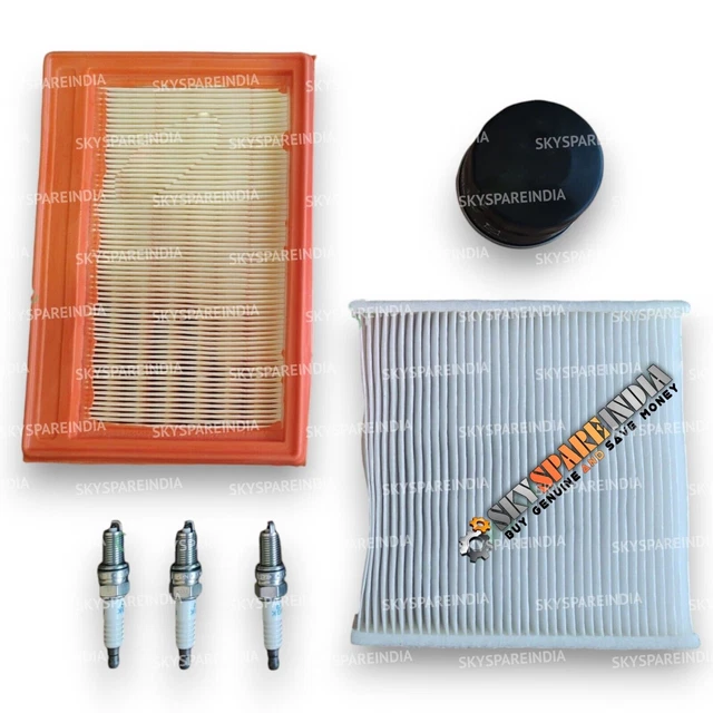 SERVICE KIT OIL Air Filter Spark Plugs Ac Filter For Suzuki Spresso 1 ...