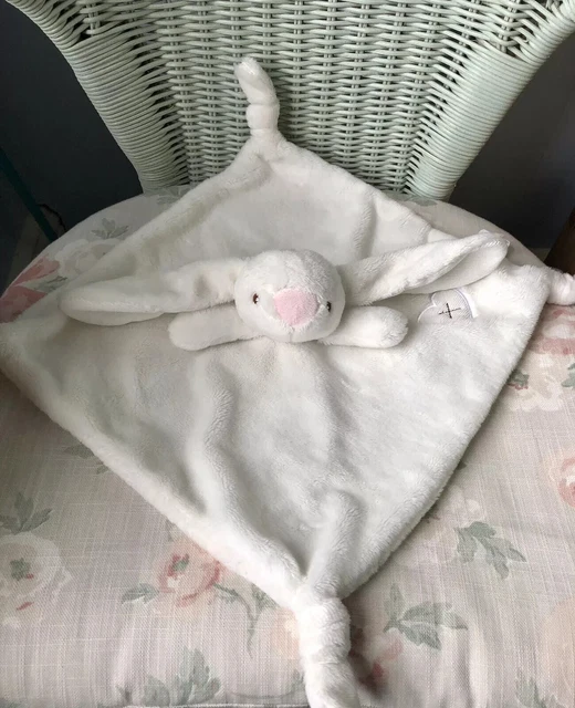 CHAD VALLEY WHITE Bunny Rabbit Comforter Blankie Soft Toy With Heart ...