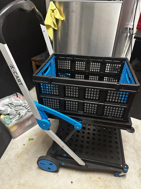 V-CART FOLDING TROLLEY Collapsible PORTABLE SHOPPING Cart Folding+2 ...