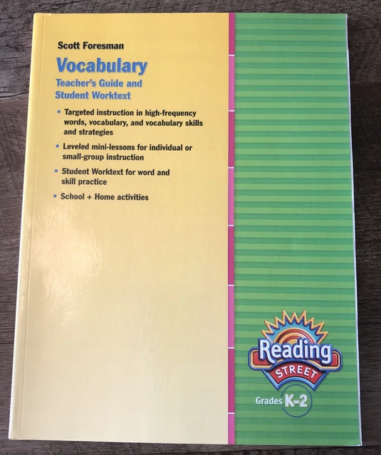 READING STREET VOCABULARY K2 RTI Teacher’s Guide Student Worktext SCOTT ...