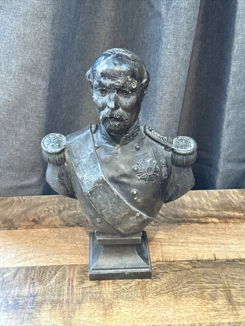 ANCIEN BUSTE EN régule du maréchal MAC-MAHON militaire uniforme EUR 74 ...