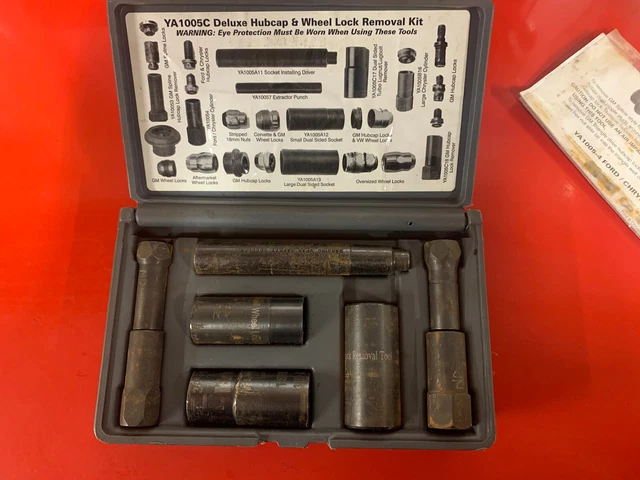 BLUE-POINT TOOLS YA1005C Deluxe 7 pc Hubcap & Wheel Lock Removal Kit £ ...
