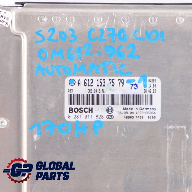 MERCEDES W203 C270 CDI 170HP OM612.962 Engine Control ECU Kit ...