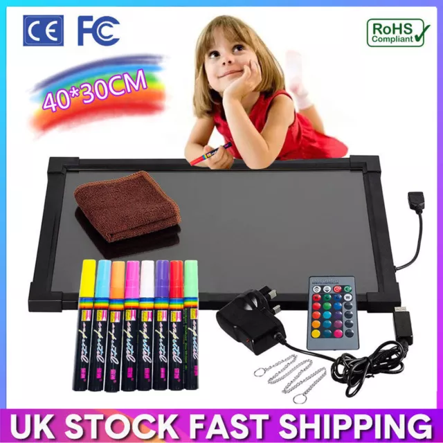 LED DRAWING WRITING Board Light up Flashing Erasable Sensory Toy for ...