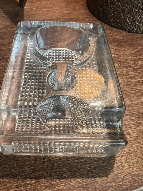 VINTAGE PARAGON FRANK Weeks EAPG Inkwell With Pen Rest. PERFECT Pat ...