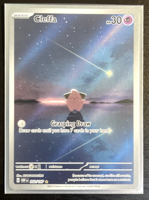 CLEFFA 202/197 OBSIDIAN Flames Full Art Pokemon Card English EUR 19,76 ...