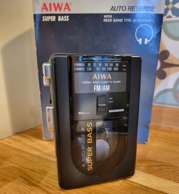 RARE AIWA HS-T21 Stereo FM/AM Cassette Player- Walkman- Working- boxed ...