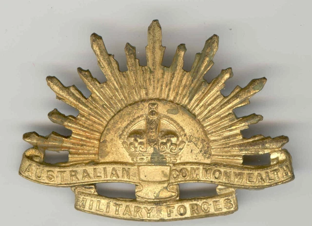 ORIGINAL WW1 AUSTRALIAN 'Rising Sun" Hat Badge £34.69 - PicClick UK