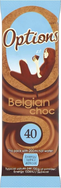 OPTIONS BELGIAN HOT Chocolate Sachet, 30 X 11G £22.76 - PicClick UK