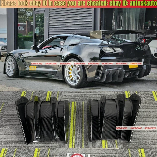 FOR 14-19 CORVETTE C7 Rear Bumper Lower Air Diffuser Lip Splitters ...