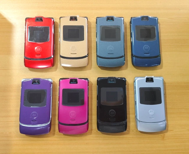 MOTOROLA RAZR V3 V3i Retro Flip Phone - All Colours Unlocked - Pristine ...